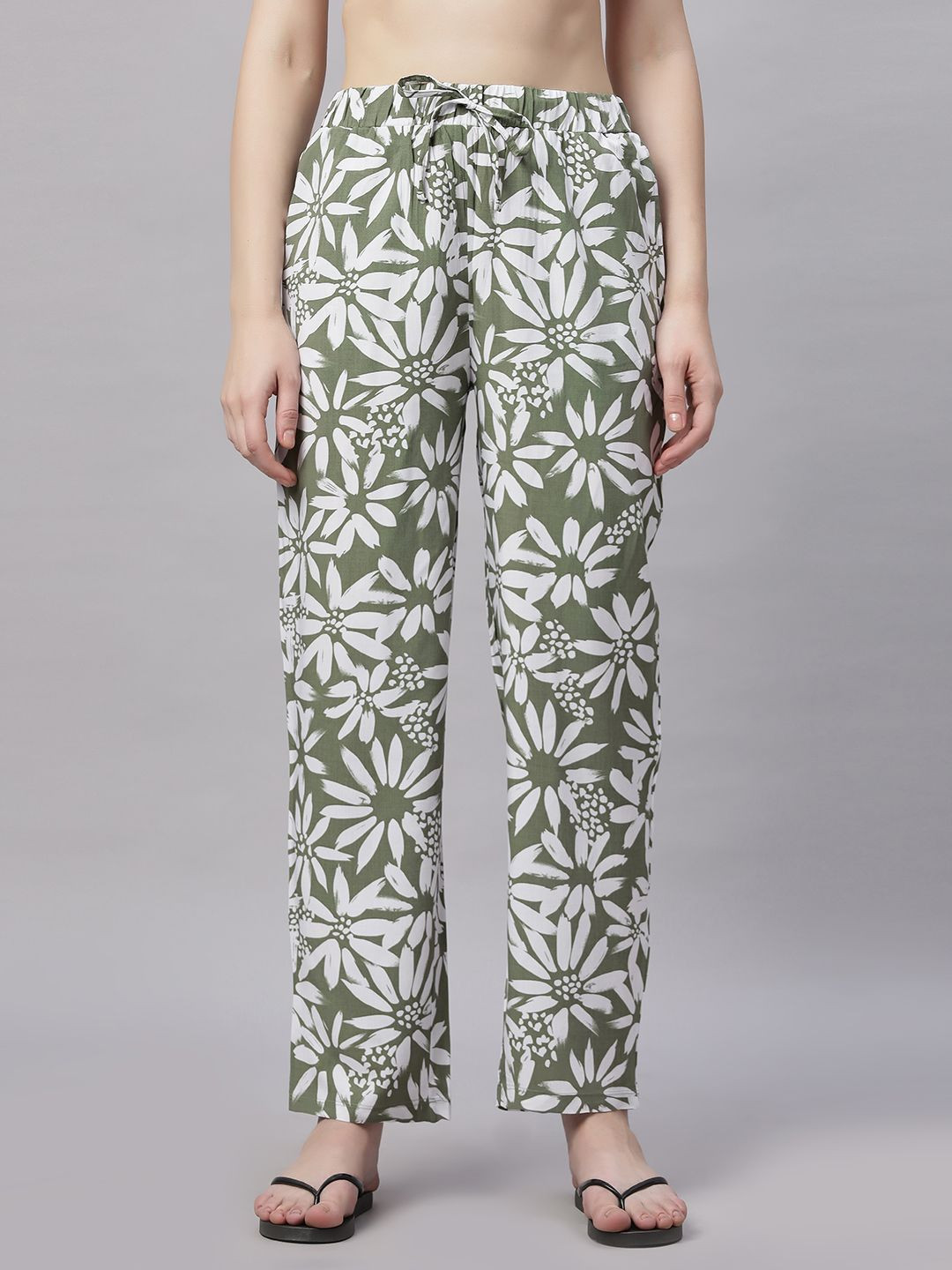 Buy Soie Women's Supersoft Rayon Printed Pyjamas With Pockets - Lounge ...