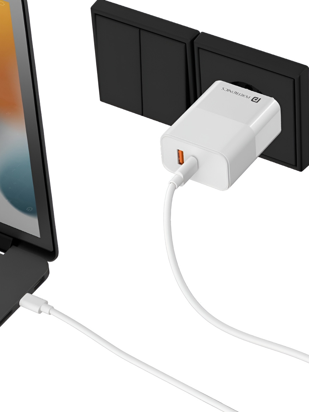 Buy Portronics Adapto 65 Pro 65 W SuperVooc/Dash/Warp Adaptor, Dual ...