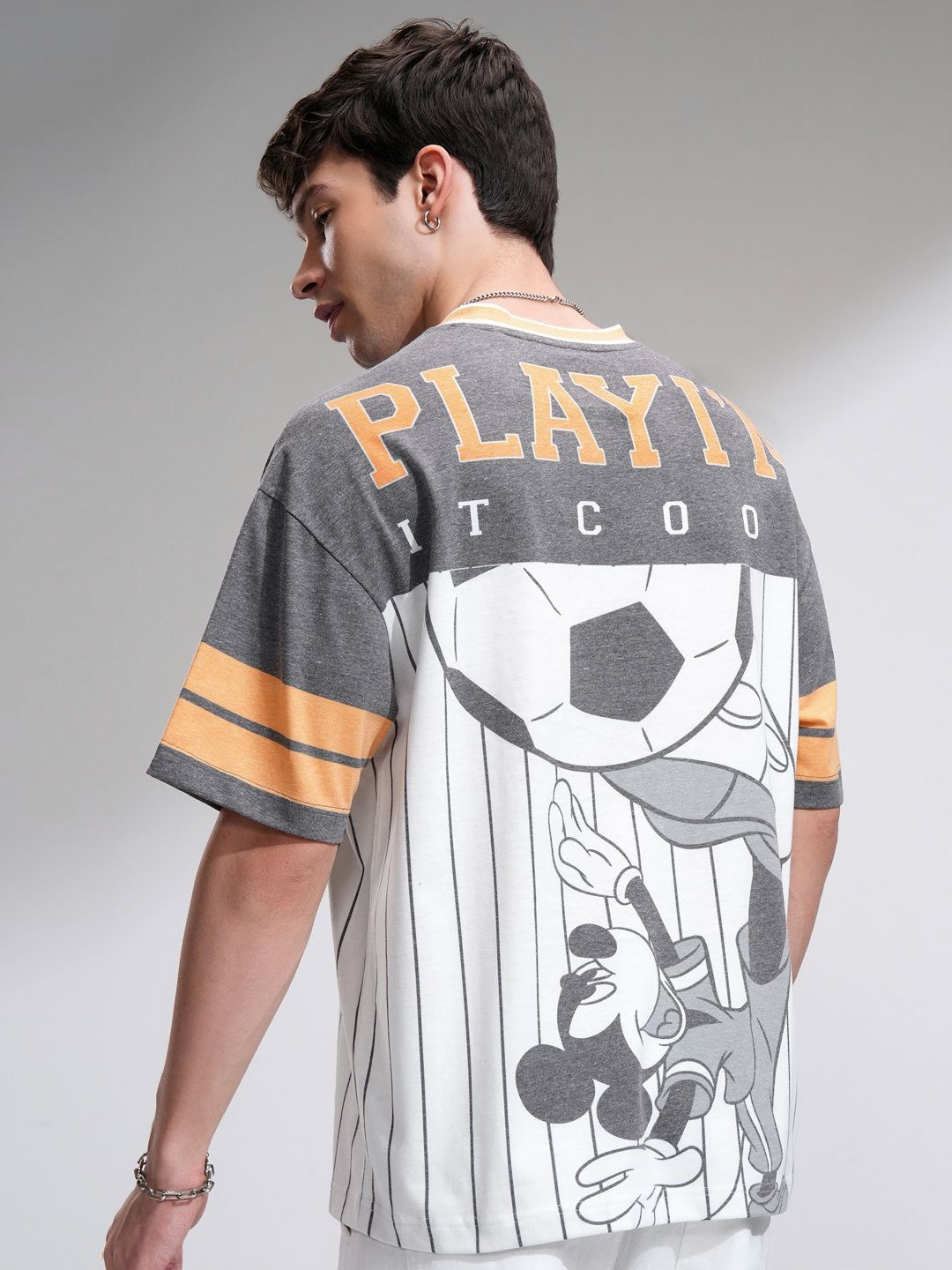 Buy HIGHLANDER Disney Mickey Mouse Men Overlapped V Neck Elbow Length ...