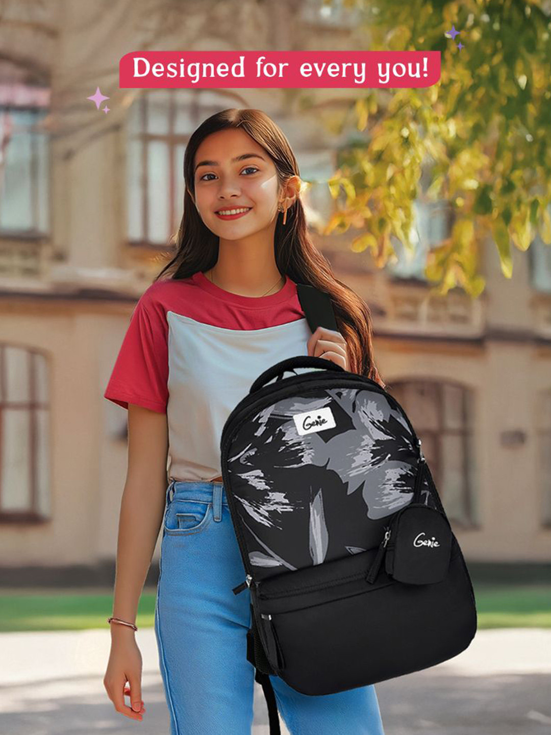 Buy Genie Women Graphic Backpack - Backpacks for Women 32478316 | Myntra