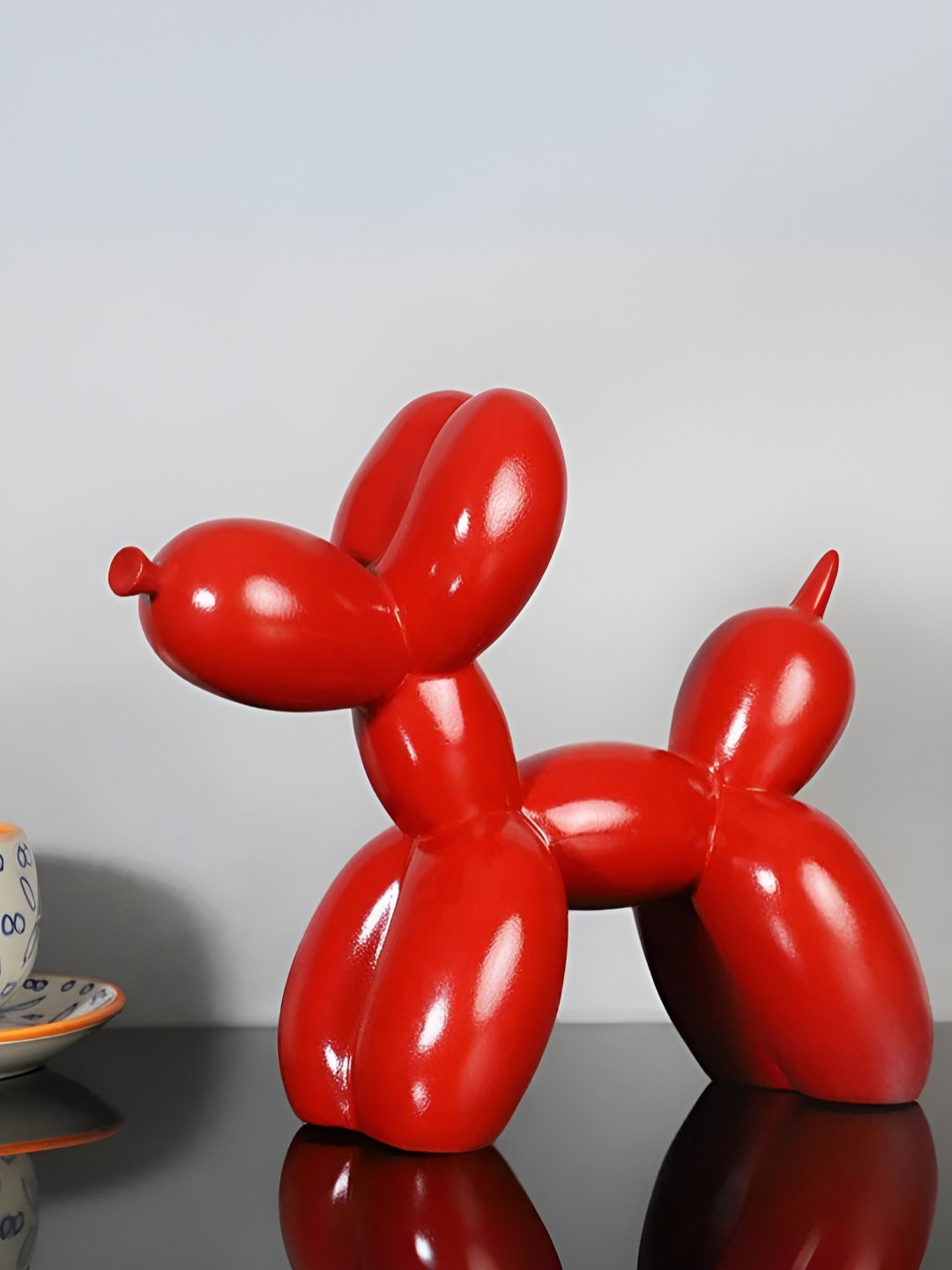 Buy SMOKEY COCKTAIL Red Vibrant Balloon Dog Curio Showpiece ...