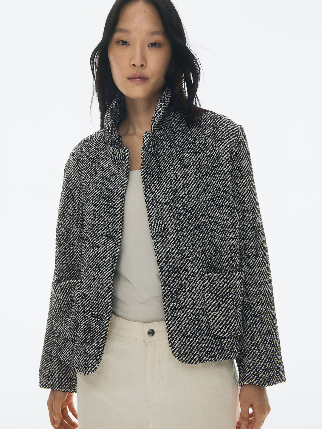 Buy H&M Jacquard Weave Jacket - Jackets for Women 32494872 | Myntra