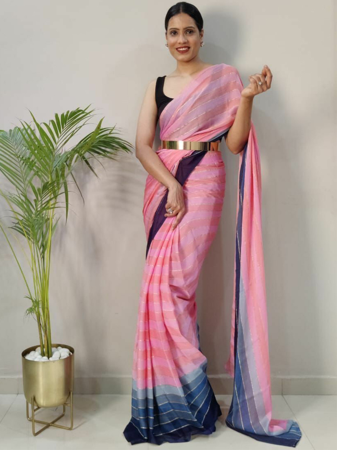 Buy Bansari Textiles Striped Saree - Sarees for Women 32468356 | Myntra