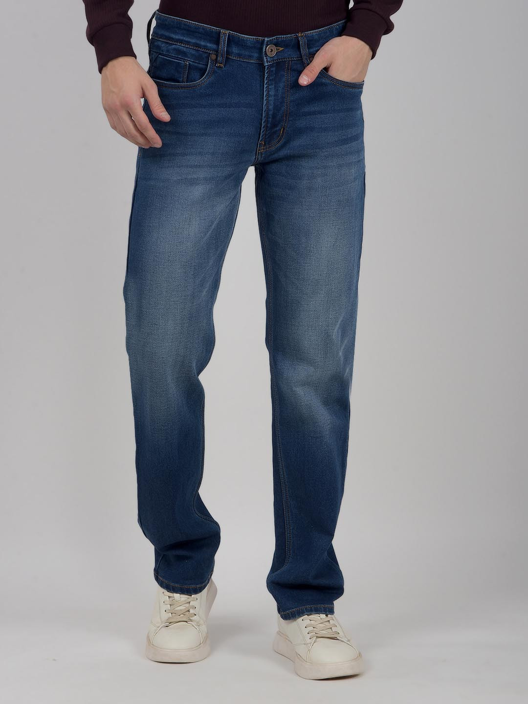 Buy Numero Uno Men Regular Fit Mid Rise Light Fade Stretchable Jeans ...