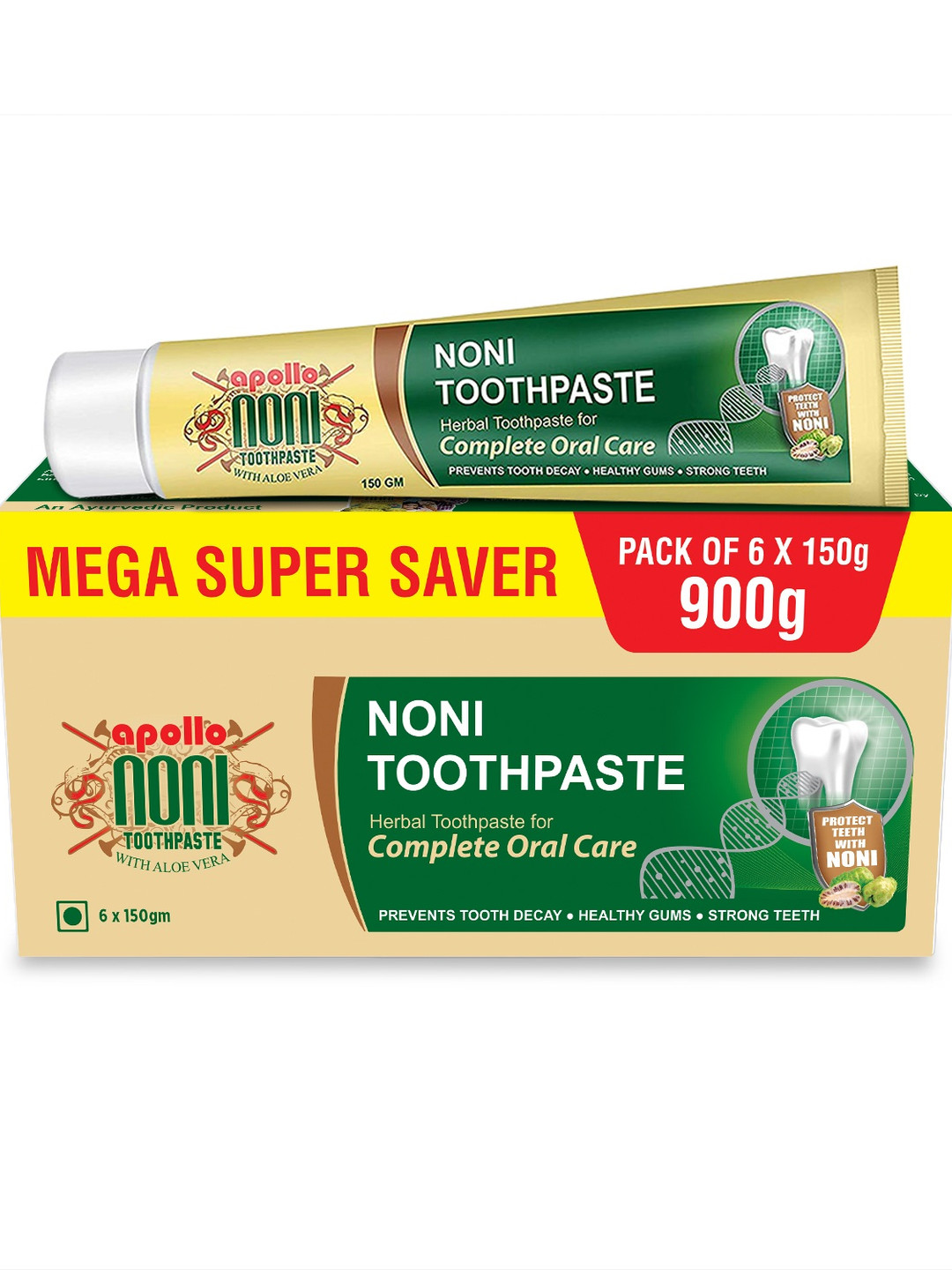 Buy Apollo Noni Toothpaste With Noni Extract & Clove Oil 900 G ...