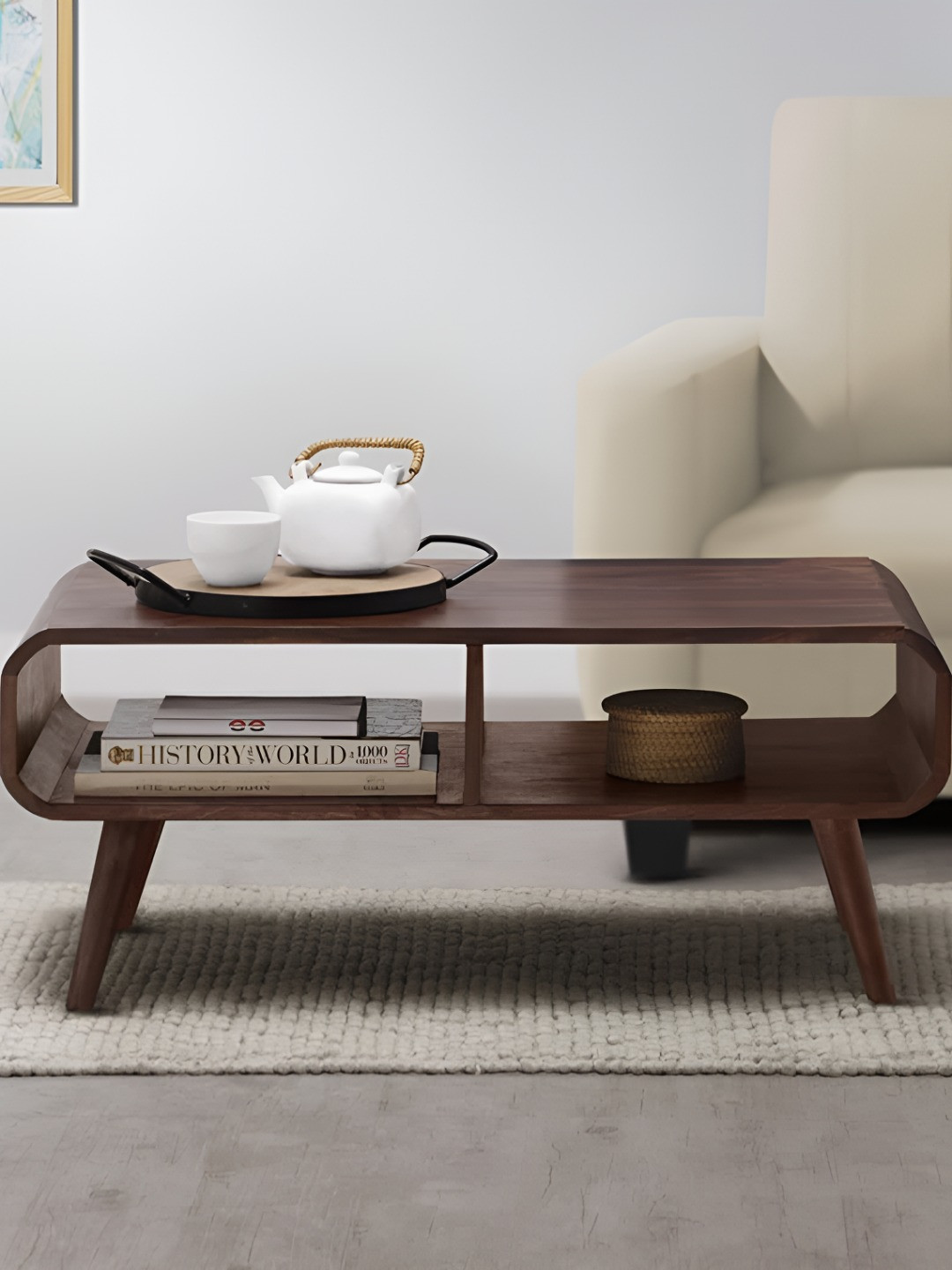 Buy Sleepyhead Peep Solid Sheesham Wood Coffee Center Table With ...