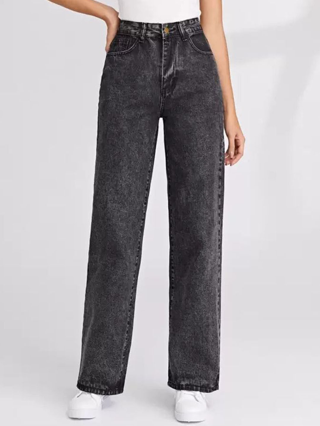 Buy KASHIAN Women Jean Boyfriend Fit High Rise Stretchable Jeans ...