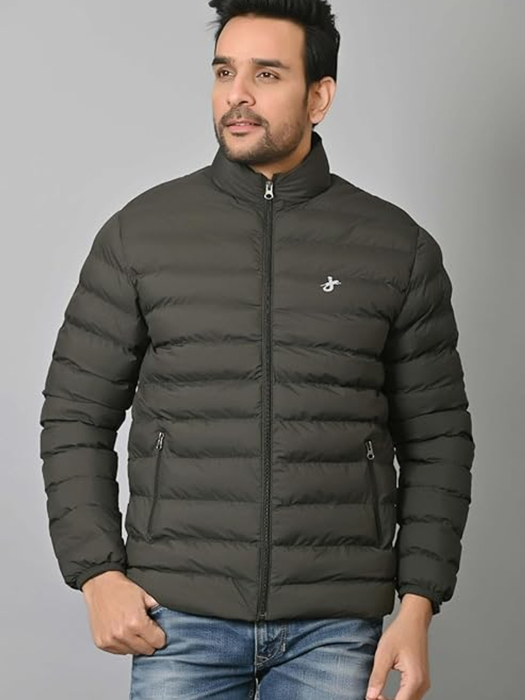 Buy JAGURO Men Lightweight Bomber With Patchwork Jacket - Jackets for ...