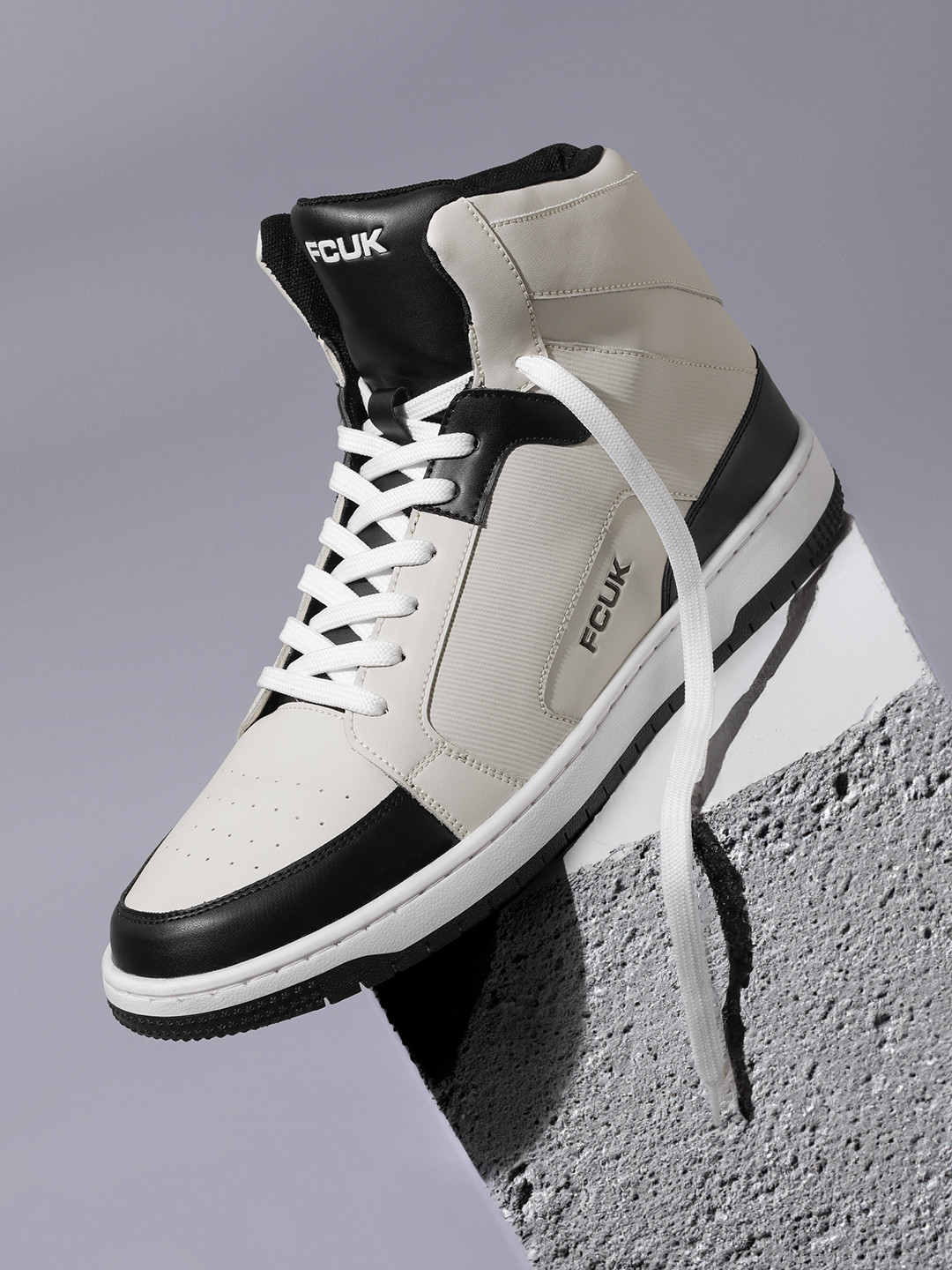 Buy FCUK Men Mid Top Perforated Detail Sneakers - Casual Shoes for Men ...