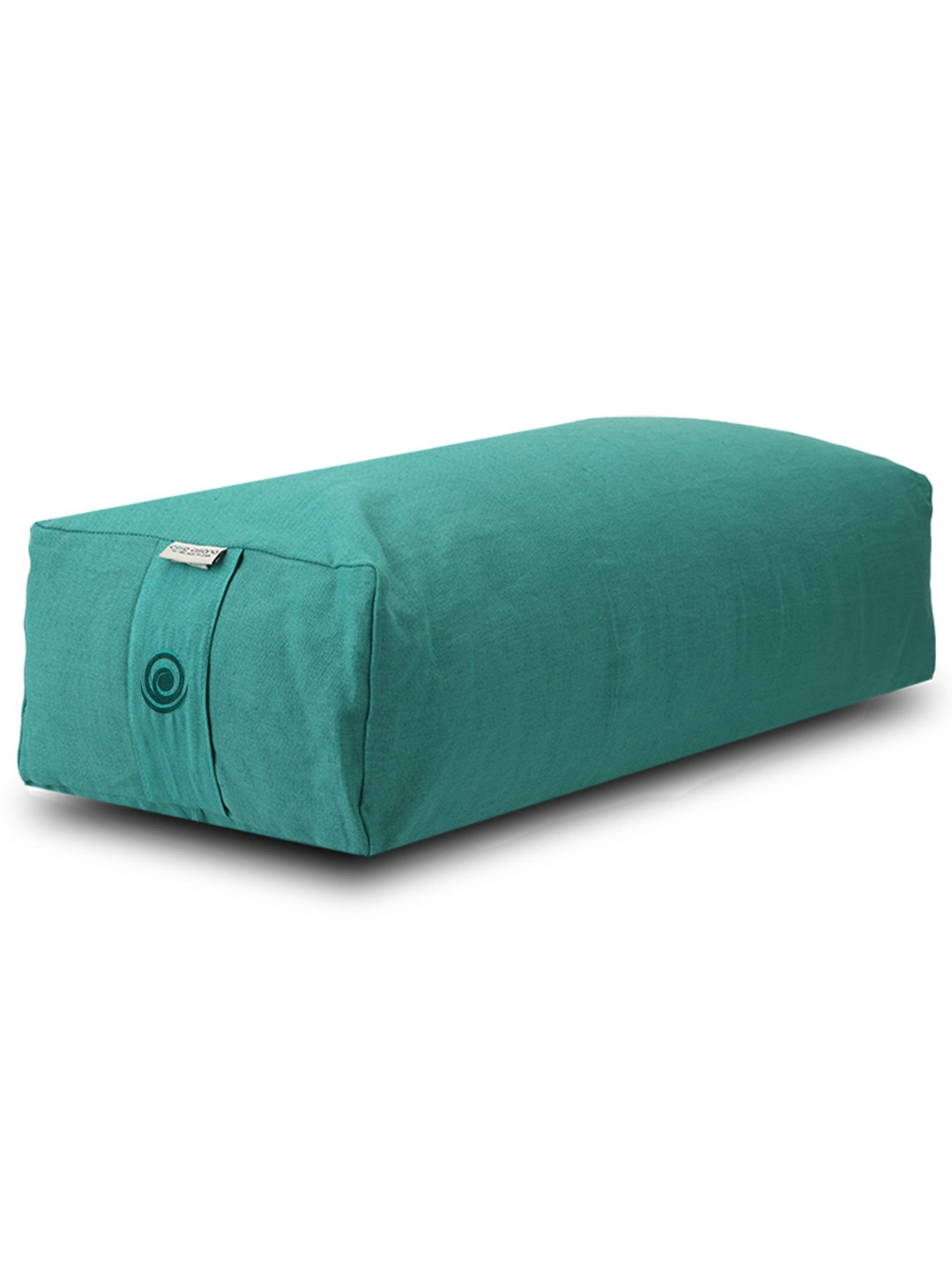 Buy Core Asana Sea Green Cotton Orthopaedic Rectangular Bolster ...