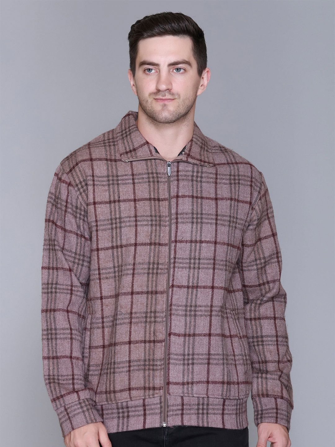 Buy PYRO SPIRIT Men Checked Front Open Sweatshirt - Sweatshirts for Men ...