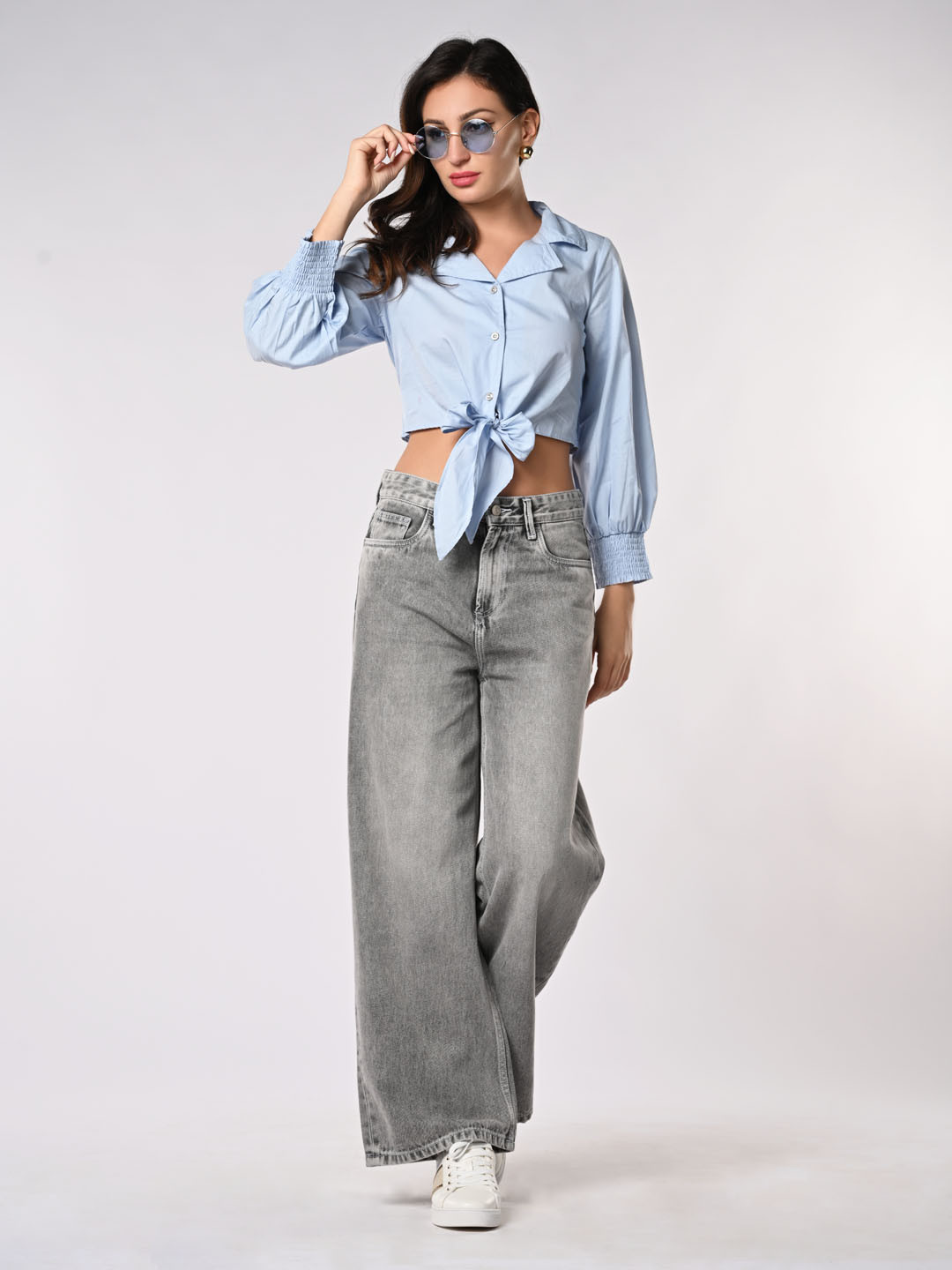 Buy IZEL Women Wide Leg Heavy Fade Jeans - Jeans for Women 32588712 ...