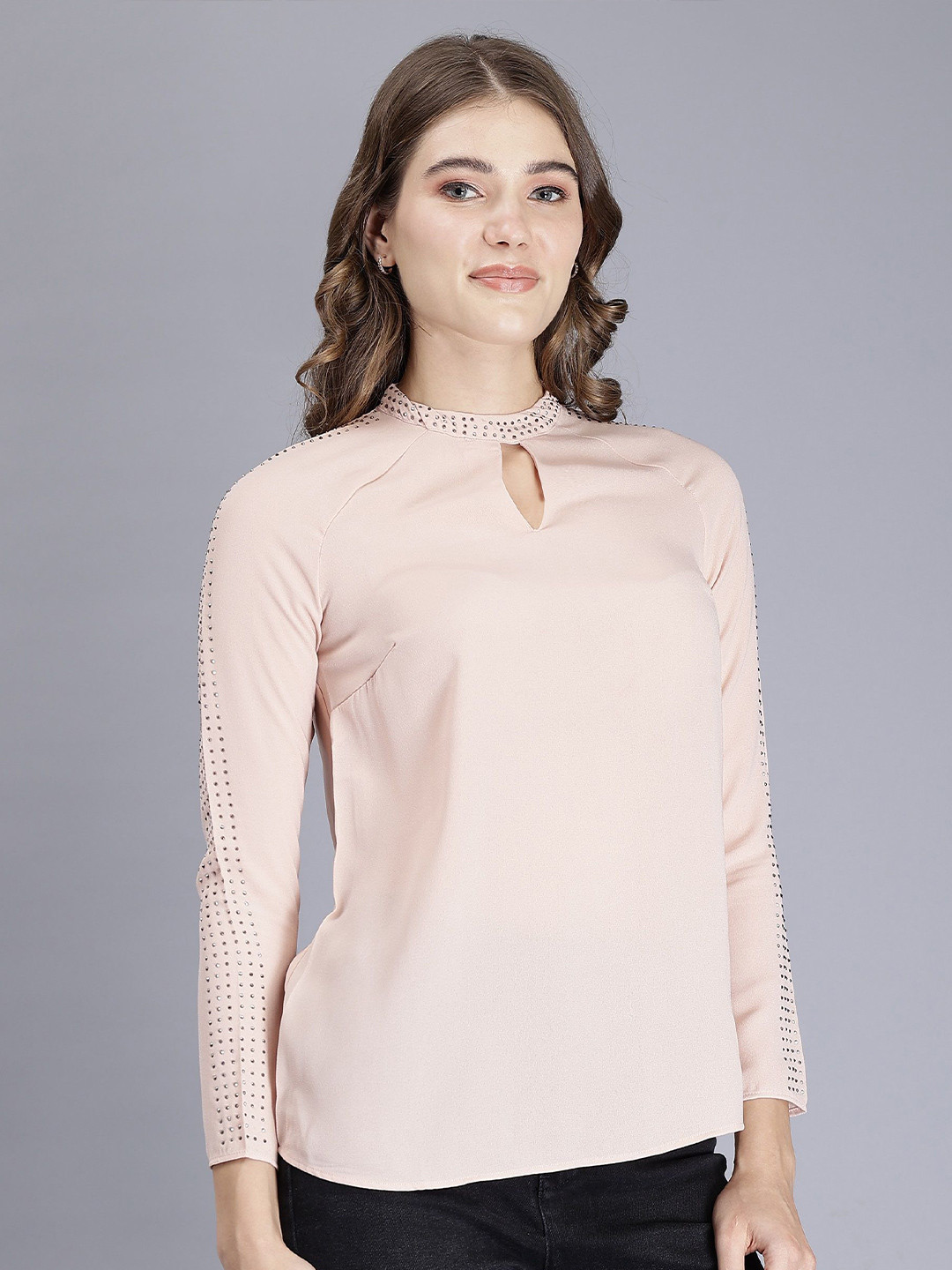 Buy SAFFE Women Embellished Keyhole Neck Top - Tops for Women 32214114 ...