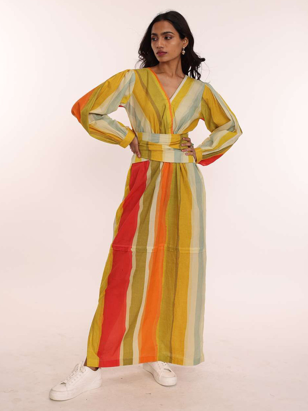 Buy POPPI Striped Midi Dress - Dresses for Women 32209928 | Myntra