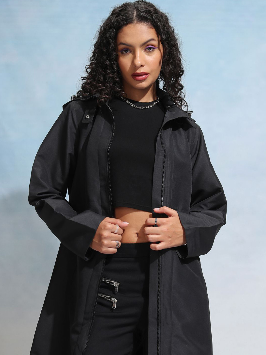 Buy Tokyo Talkies Women Casual Button Down Poly Jacket - Jackets for ...