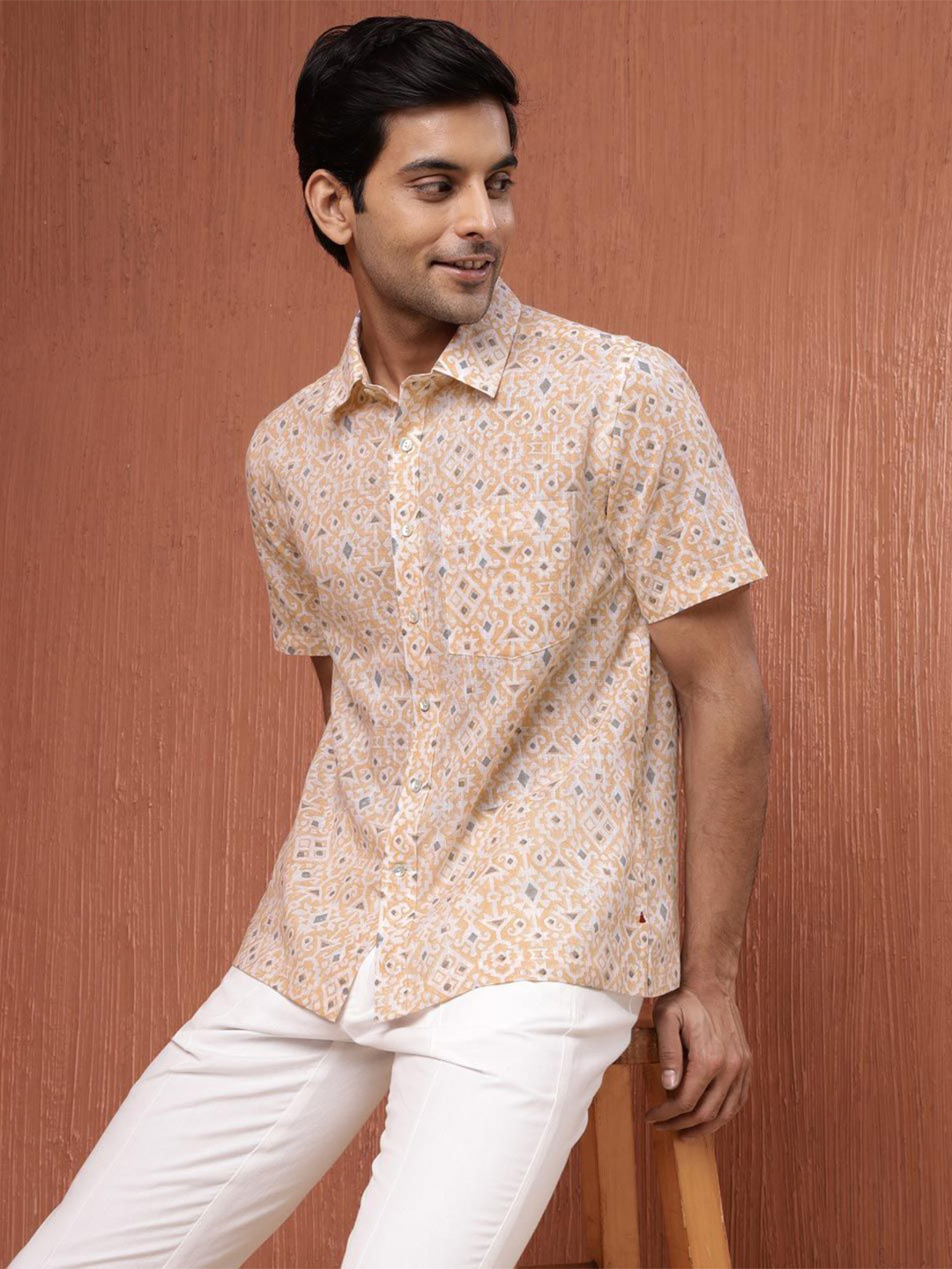 Buy Fabindia Men Opaque Printed Casual Shirt - Shirts for Men 32244867 ...