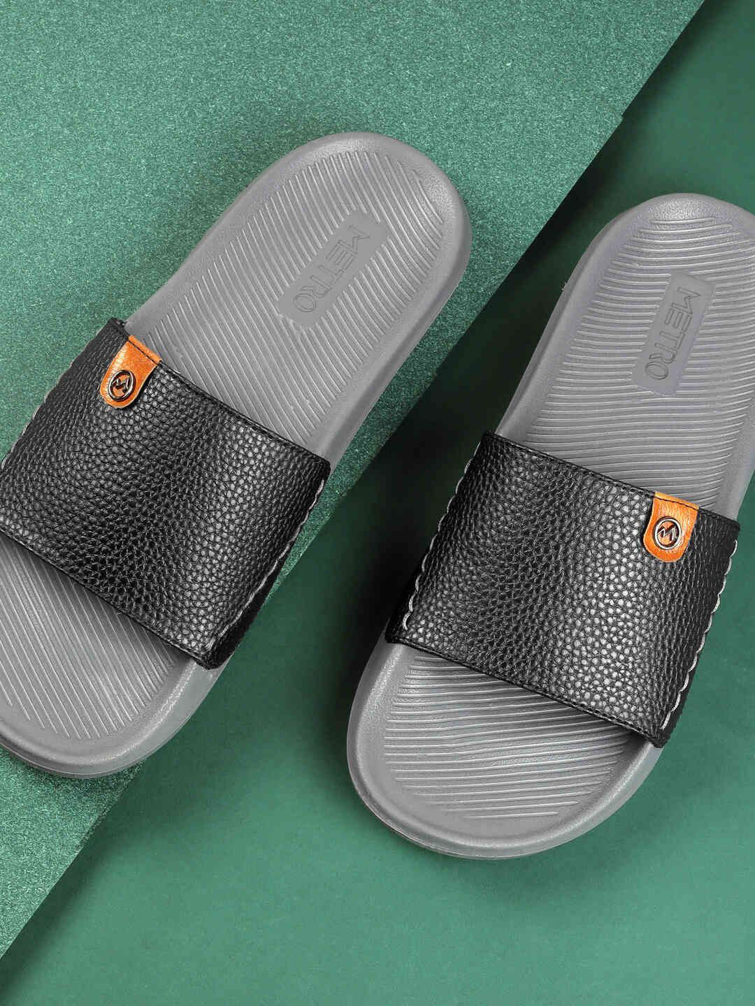 Buy Metro Men Sliders - Flip Flops for Men 32278068 | Myntra
