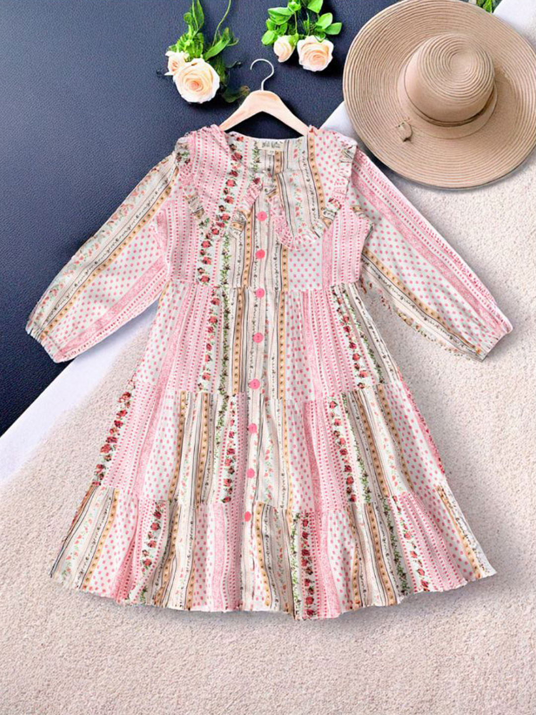 Buy Bella Moda Floral Print Fit & Flare Dress - Dresses for Girls ...