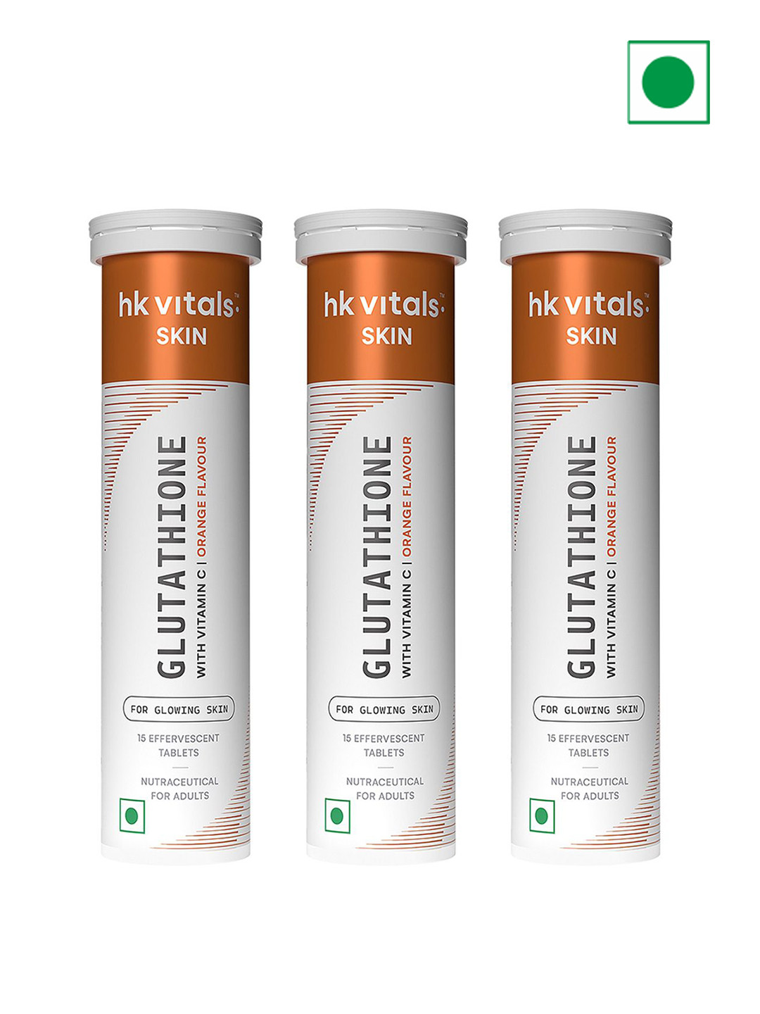 Buy HK VITALS Set Of 3 Orange Flavour Glutathione Effervescent Tablets ...