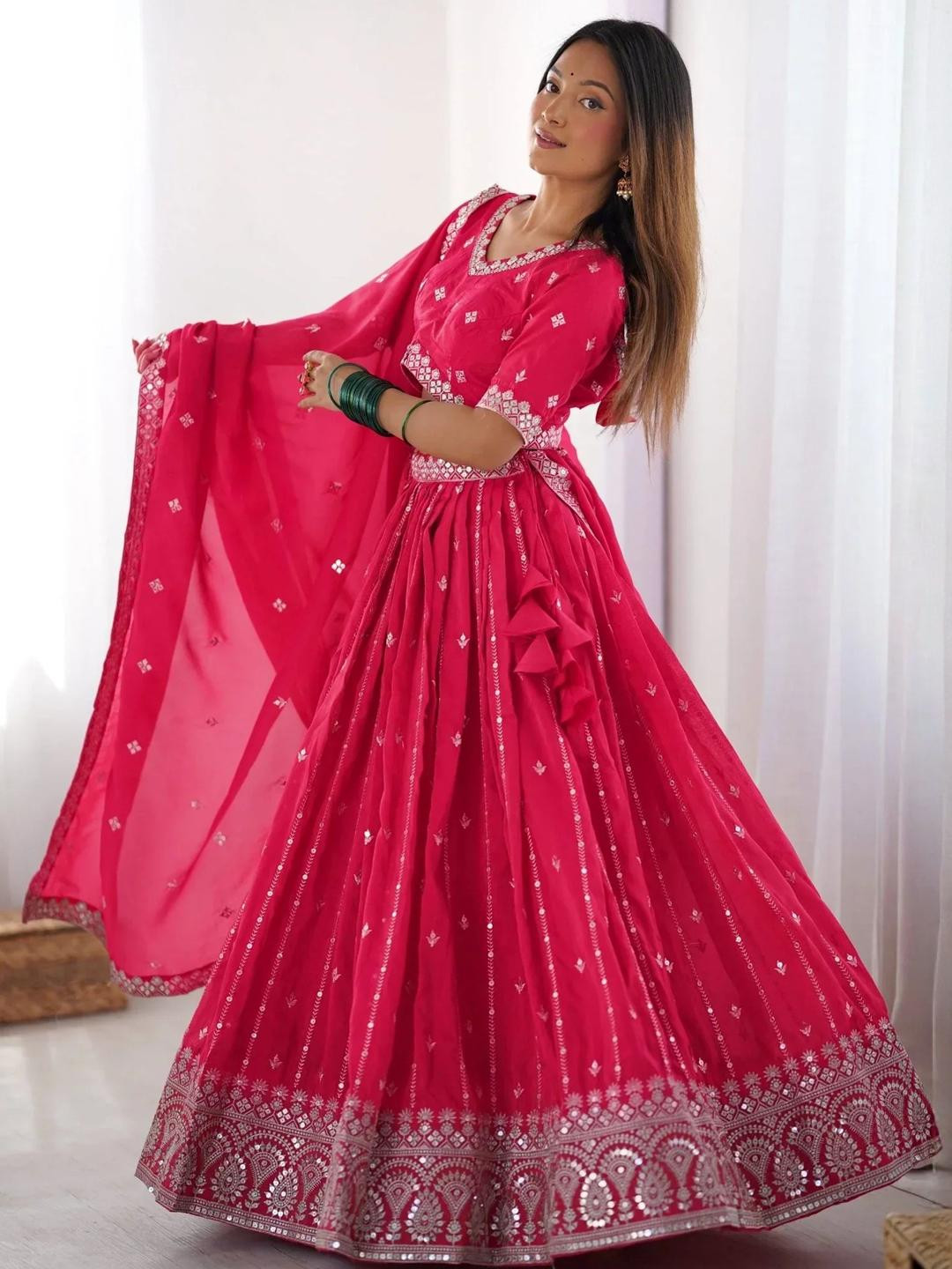 Buy Pink Premvati Lehenga KF - Lehenga Choli for Women 35590265 | Myntra