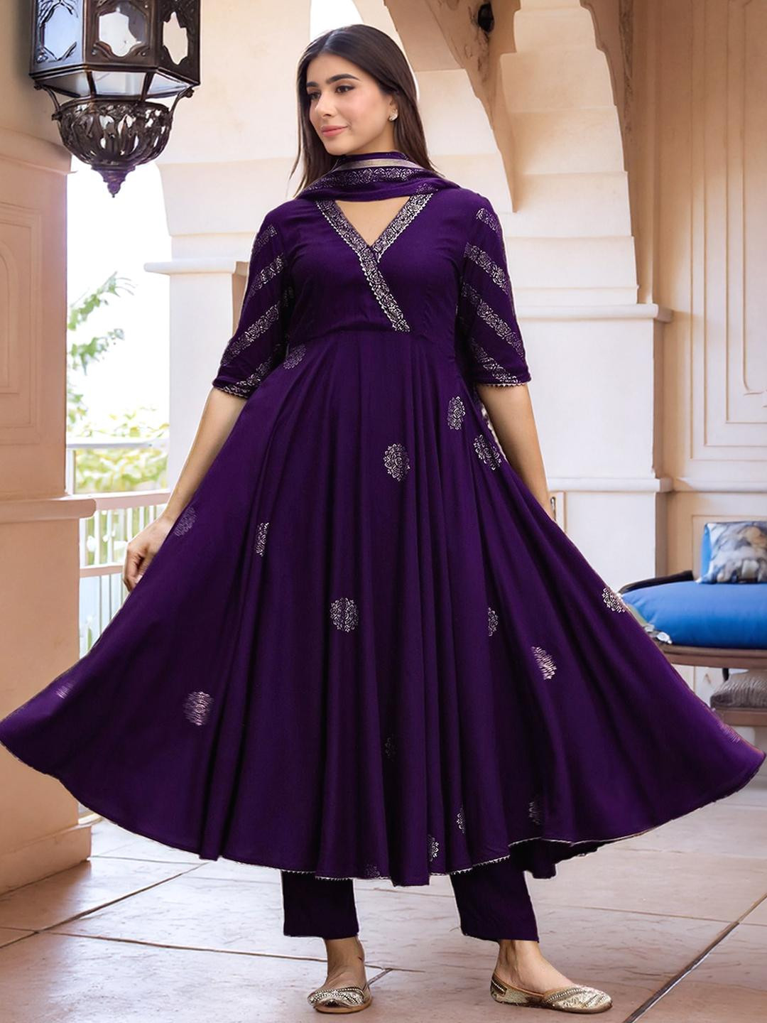 Buy Aaghnya Women Viscose Rayon Printed Kurta Sets - Kurta Sets for ...