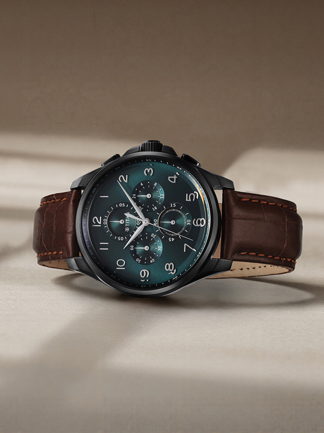 Buy Titan Men Stainless Steel Straps Analogue Chronograph Watch ...