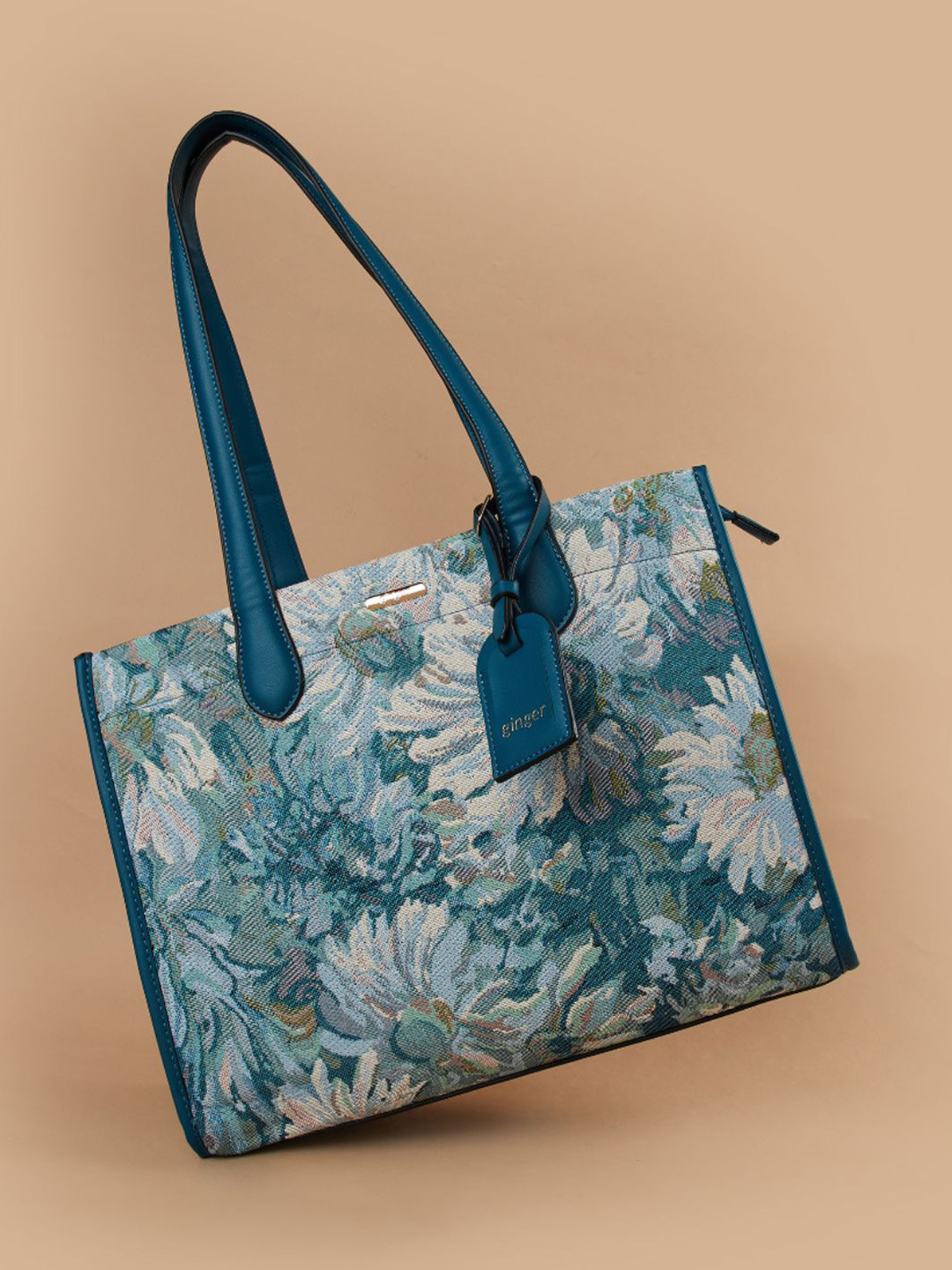 Buy Ginger By Lifestyle Women Floral Shopper Buckle Detail Shoulder Bag ...