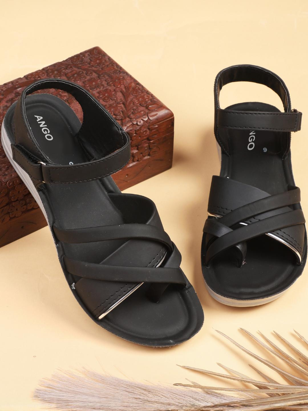 Buy Ango Women Black Sandals - Sandals for Women 35458409 | Myntra