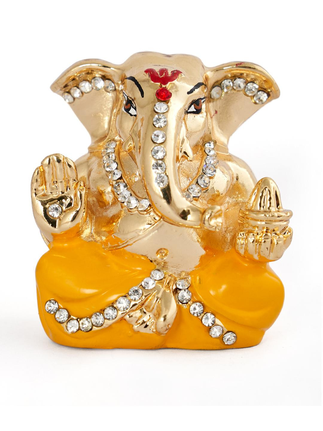 Buy Kulin Resin God Appu Ganesh With Yellow Embellished Dhoti ...