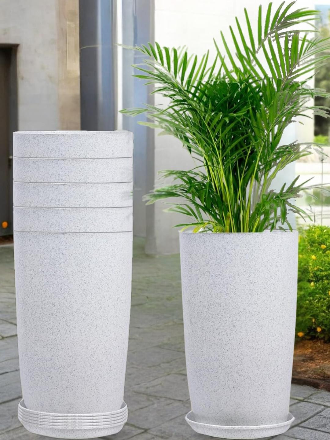 Buy 18 Inch Tower Pots With Saucer Tray Planter - Planters for Unisex ...