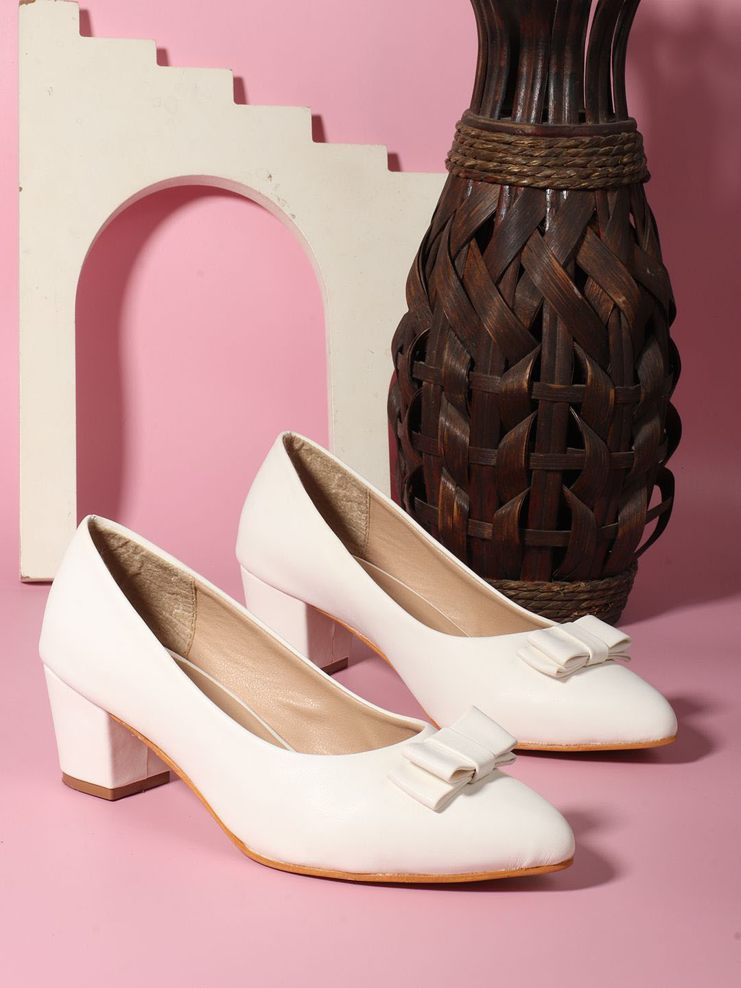 Buy BIG BIRD FOOTWEAR Women Embellished Flatform Round Toe Pumps Heels ...