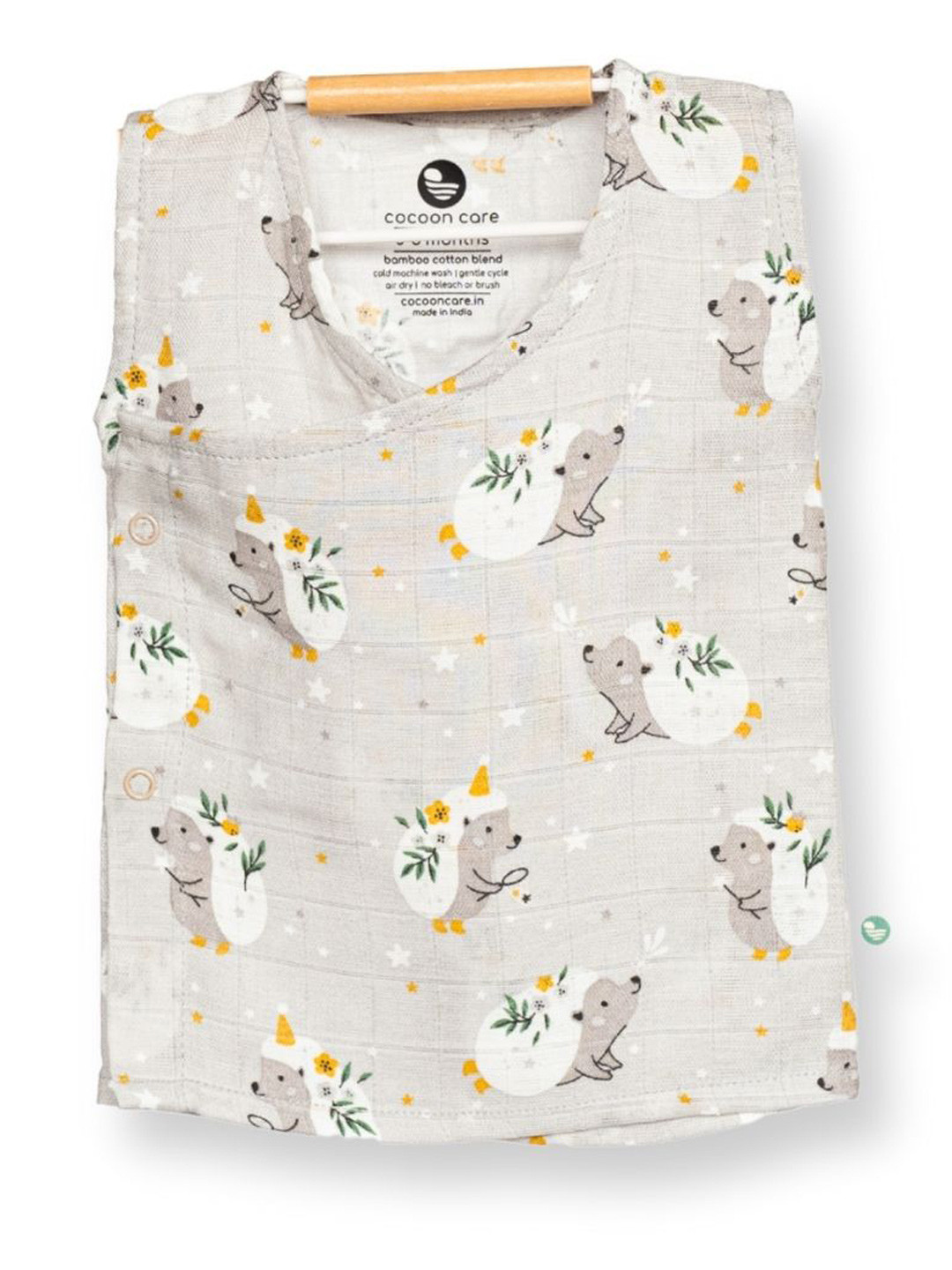 Buy Cocoon Care Infants Printed Bamboo Muslin Kimono Jabla Vest ...