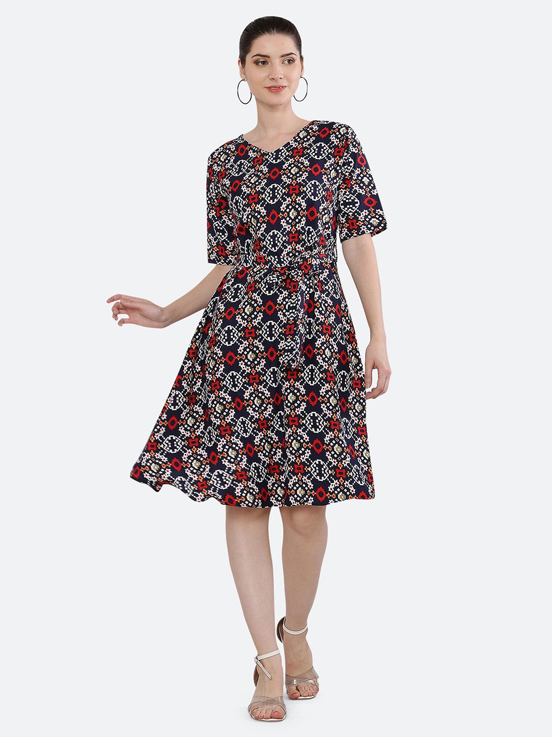 Buy Moda Rapido Women Ethnic Motifs Print Crepe A Line Dress - Dresses ...