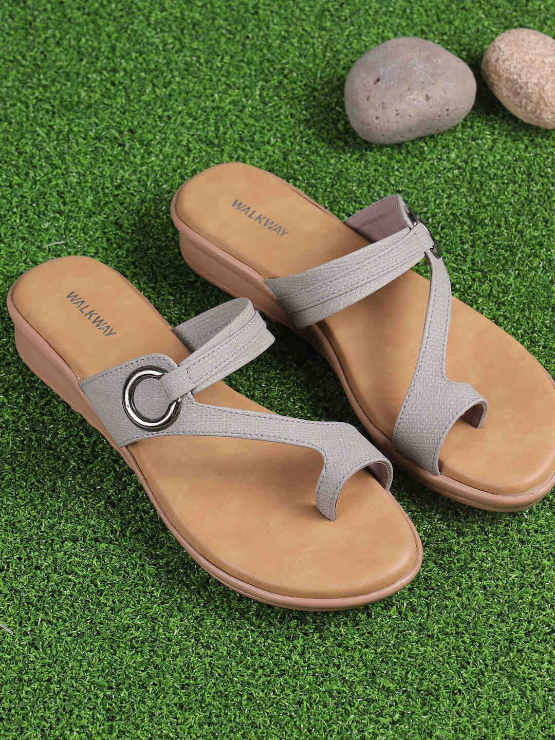 Buy WALKWAY By Metro Women Round Toe Wedge Heel Sandals - Heels for ...