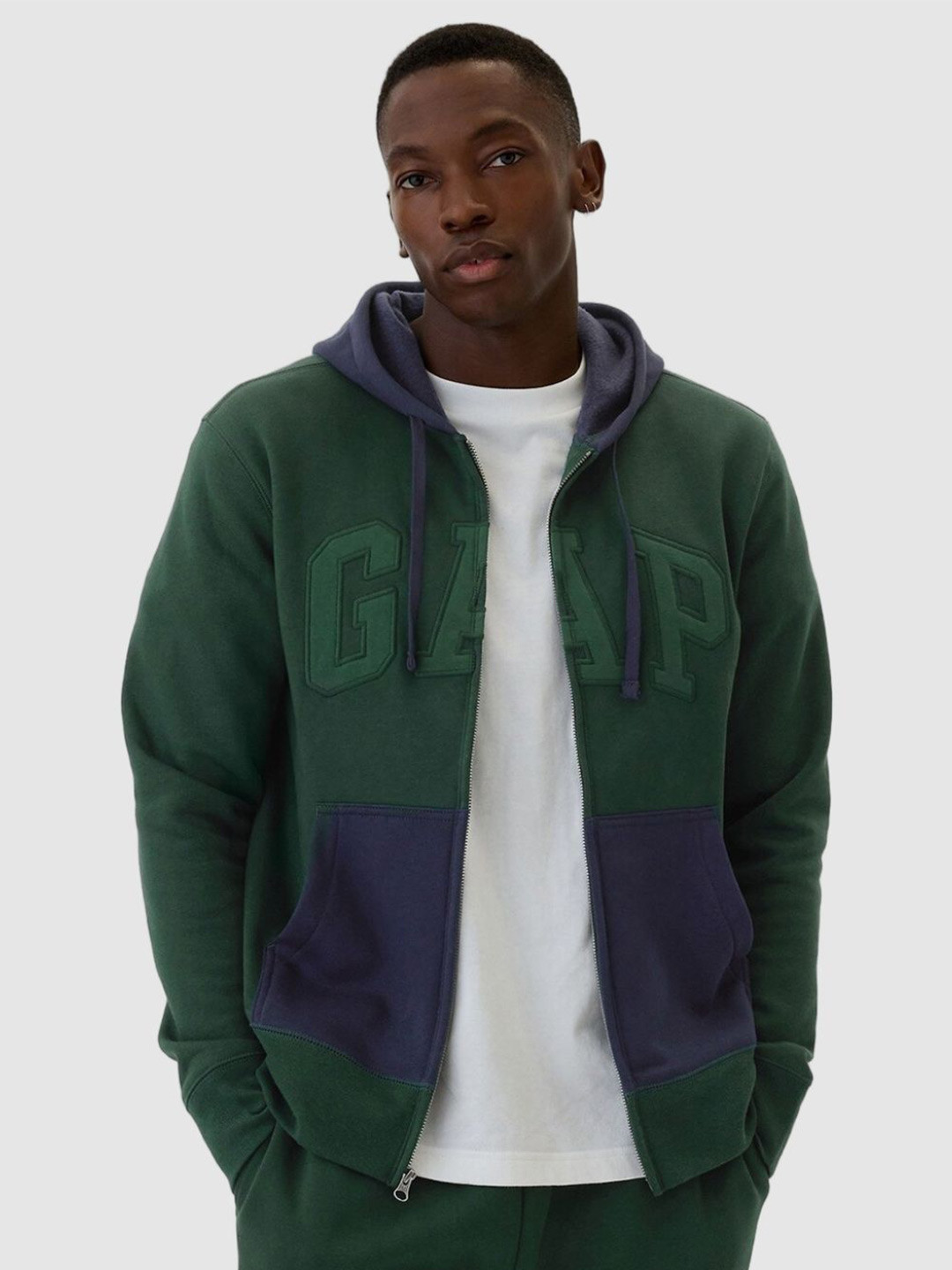Buy GAP Men Colourblocked Hooded Sweatshirts With Heritage Logo ...