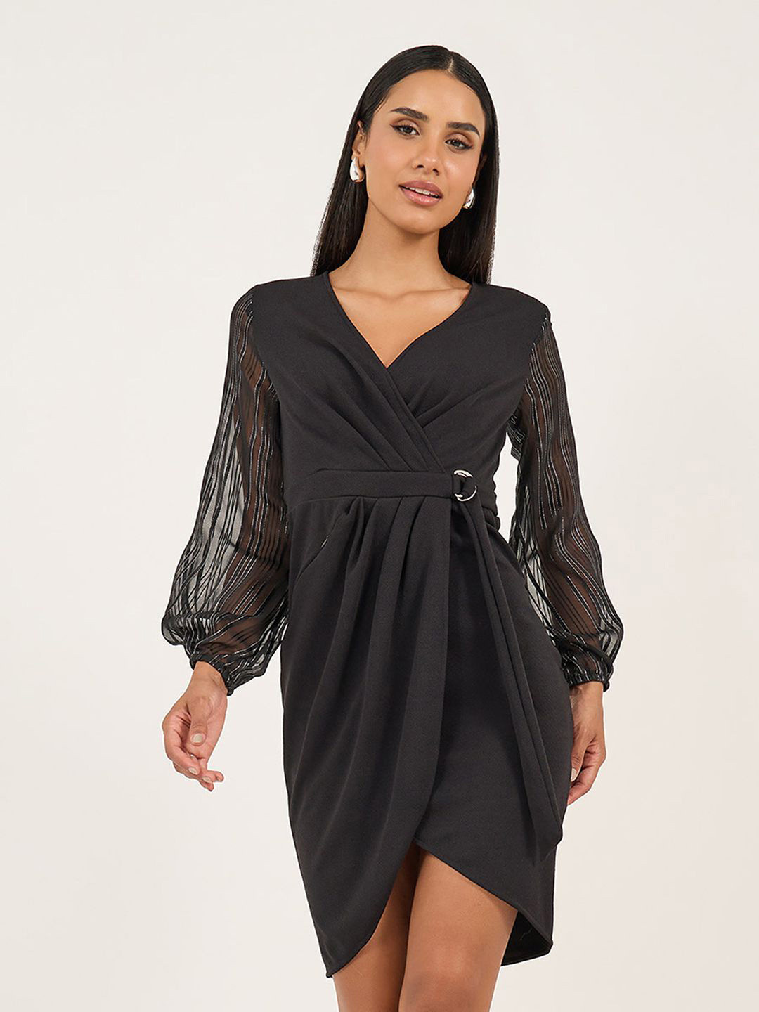 Buy Miss Chase Women Georgette Claws And Charm Pleated Dress - Dresses ...