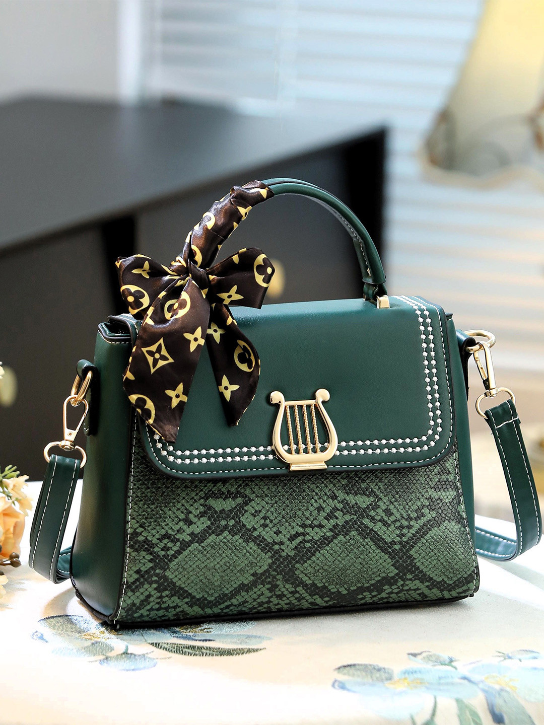 Buy Diva Dale Embellished Structured Sling Bag With Tasselled ...