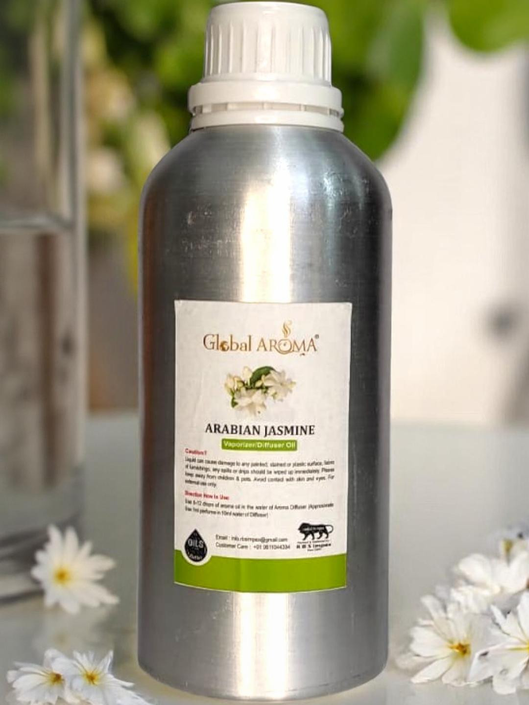 Buy GLOBAL AROMA Silver Toned Arabian Jasmine Diffuser Oil 1000ML ...