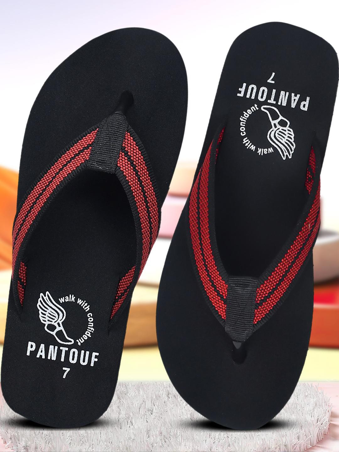 Buy PANTOUF Men Rubber Room Slippers - Flip Flops for Men 34980085 | Myntra