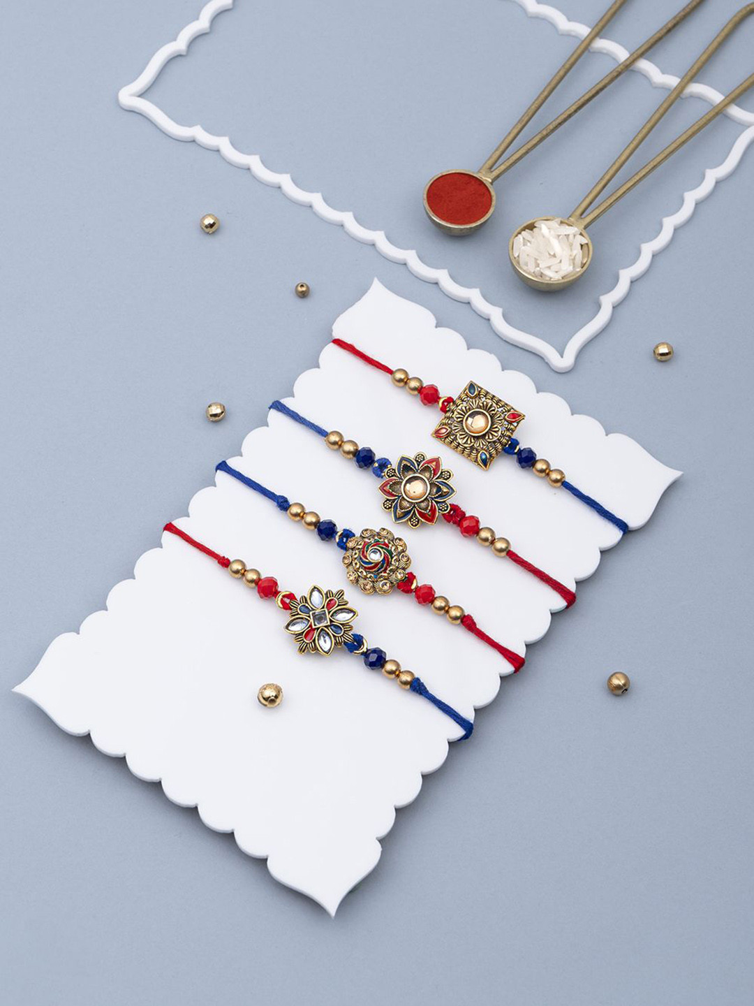 Buy Dore Set Of 4 Brother Thread Rakhi - Rakhi for Unisex 34665725 | Myntra