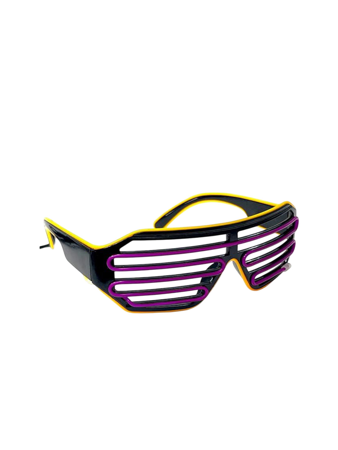 Buy AUGEN Unisex Party Neon LED Glasses VI SG Led PurpleYellow ...
