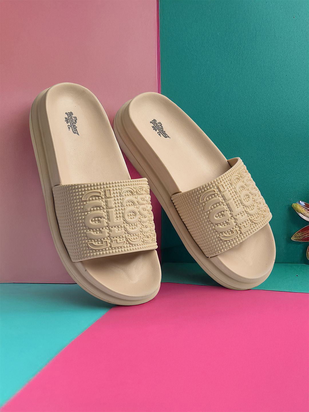 Buy The Roadster Lifestyle Co Women Self Design Sliders Flip Flops ...