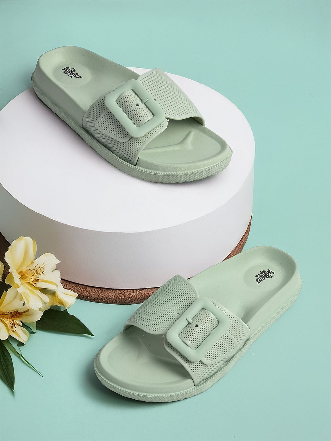 Buy The Roadster Lifestyle Co Women Sliders Flip Flops - Flip Flops for ...