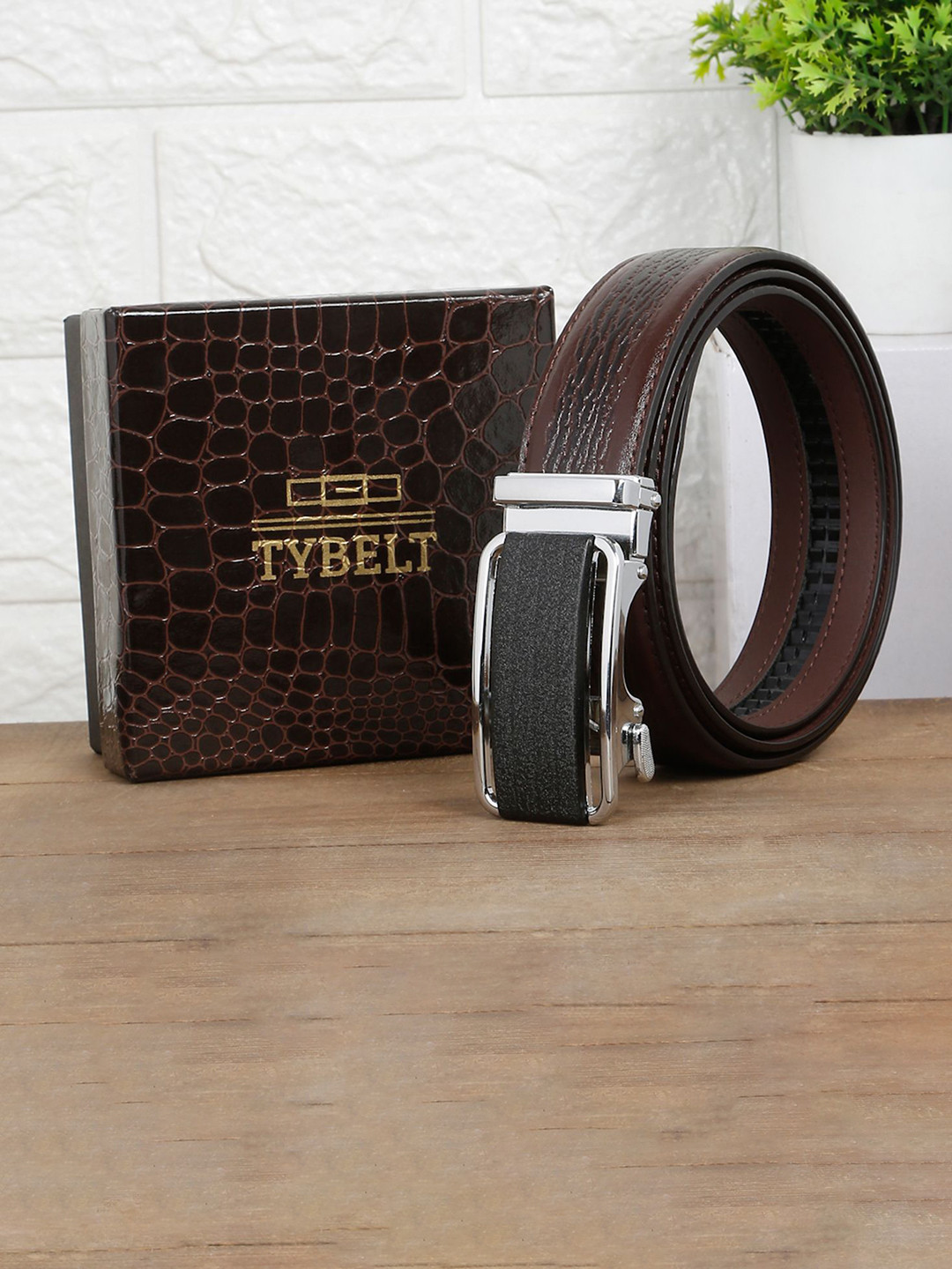 Buy TYBELT Men Textured Interlock Belt - Belts for Men 35220052 | Myntra