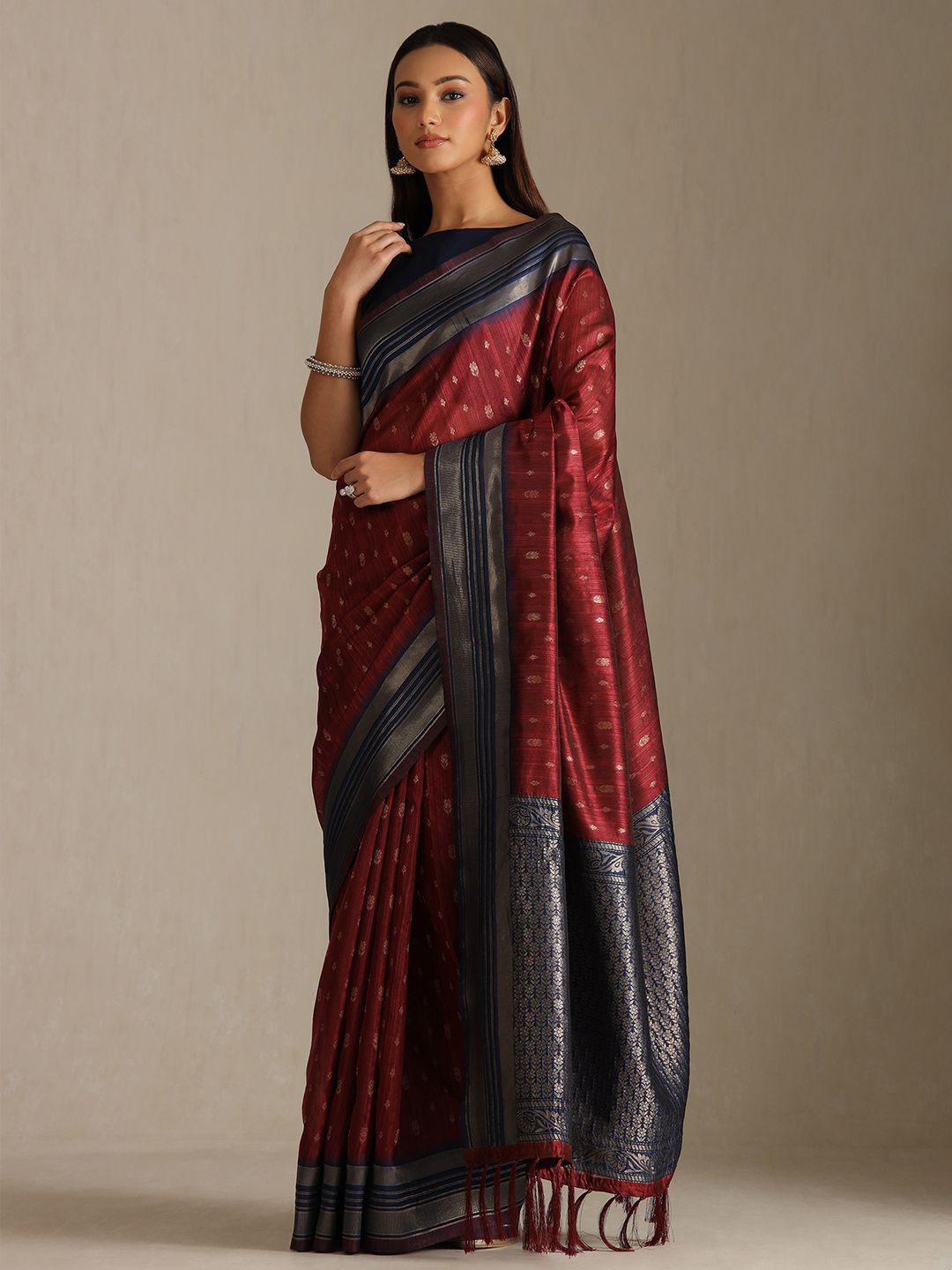 Buy Soch Woven Design Zari Tussar Saree - Sarees for Women 35190785 ...