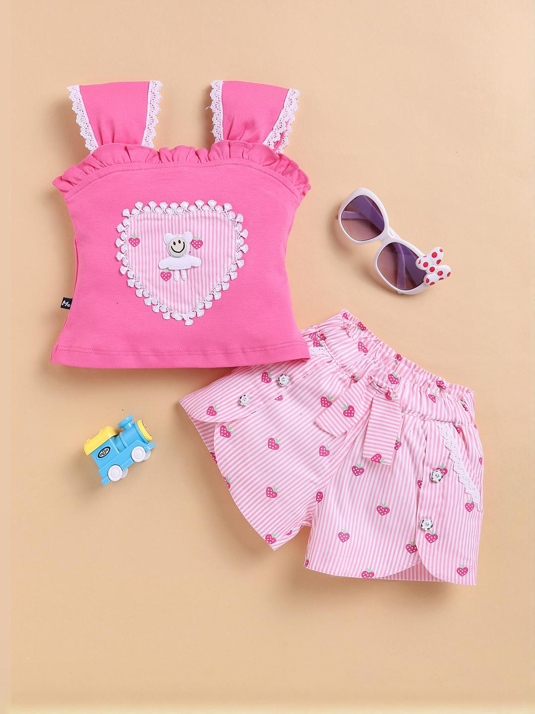 Buy I LOVE MOM Girls Pink Clothing Set - Clothing Set for Girls ...
