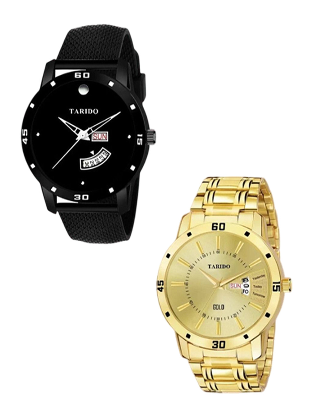 Buy TARIDO Men Stainless Steel Reset Time Analogue Watch TD_SM_GOLD ...