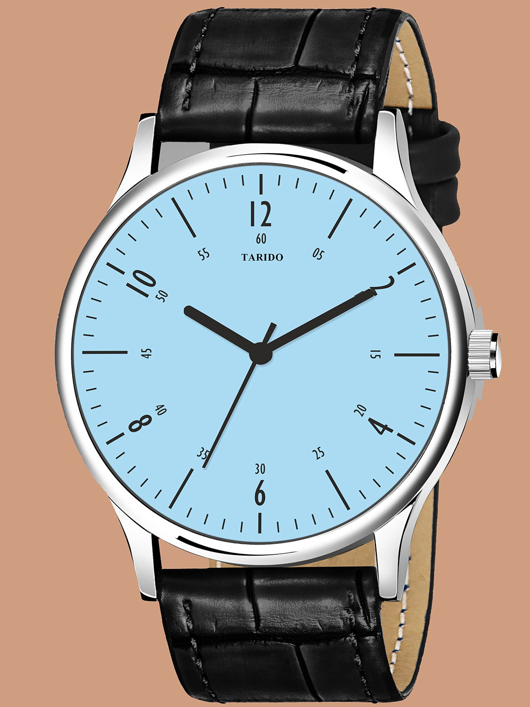 Buy TARIDO Men Leather Straps Analogue Watch TR_705 SL07 SKY BLUE ...