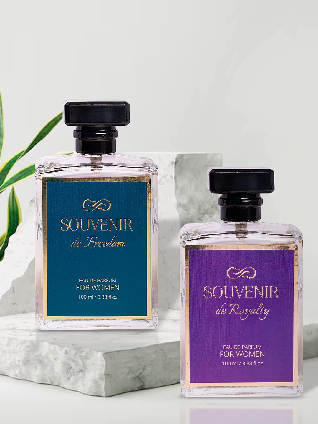 Buy Souvenir Women Set Of 2 De Paradise & Royalty Long Lasting Eau De ...