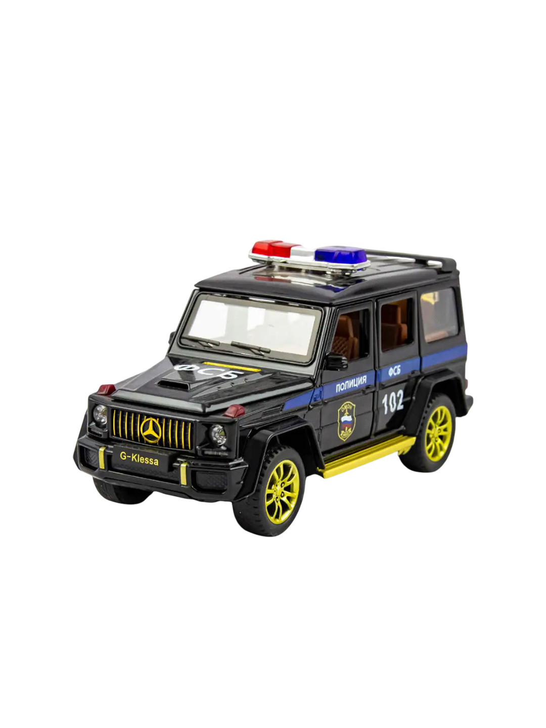 Buy DEZICON Kids 1:24 Scale Diecast Metal Police Toy Car Light Sound ...